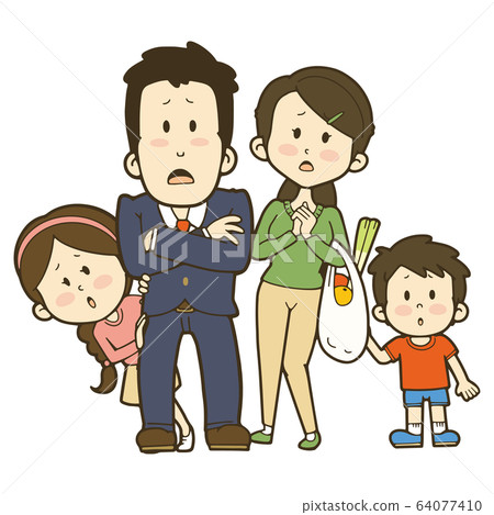 Anxious family - Stock Illustration [64077410] - PIXTA
