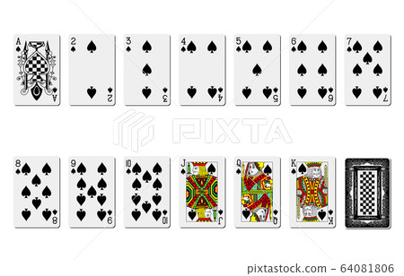 Playing cards spade - Stock Illustration [64081806] - PIXTA