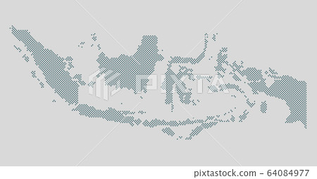 Creative vector Indonesia country map made of dots - Stock Illustration ...
