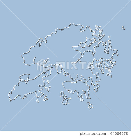 Vector map Hong Kong region China template - Stock Illustration [64084978] - PIXTA