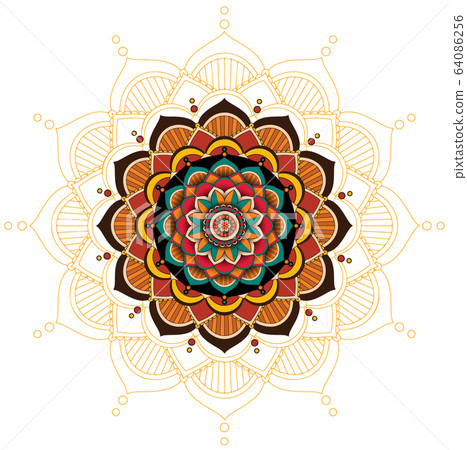 Mandala pattern design on white background - Stock Illustration ...