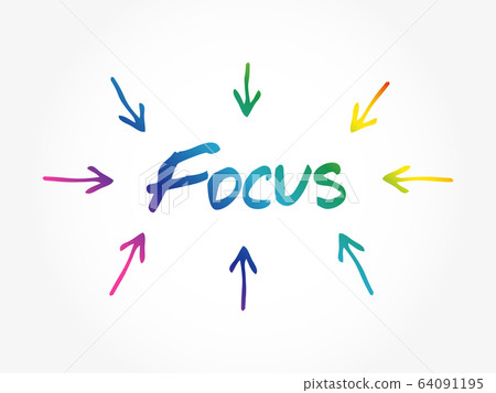 Focus arrows directions concept background - Stock Illustration ...