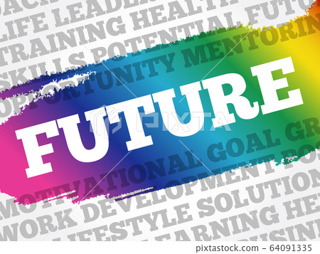Future word cloud collage-插圖素材 [64091335] - PIXTA圖庫