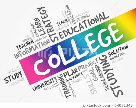 COLLEGE word cloud collage - Stock Illustration [64091342] - PIXTA