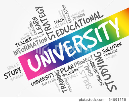 University word cloud collage - Stock Illustration [64091356] - PIXTA