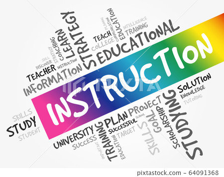 INSTRUCTION word cloud concept - Stock Illustration [64091368] - PIXTA