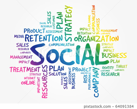 Social word cloud collage - Stock Illustration [64091384] - PIXTA
