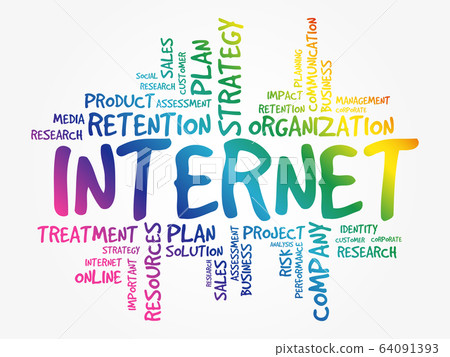 Internet word cloud collage - Stock Illustration [64091393] - PIXTA