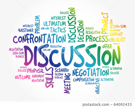 DISCUSSION words cloud business concept - Stock Illustration [64091433 ...