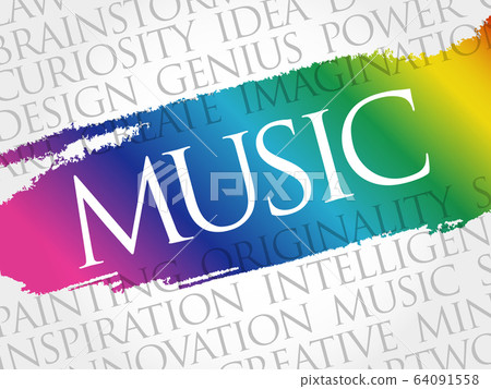 Music word cloud collage - Stock Illustration [64091558] - PIXTA
