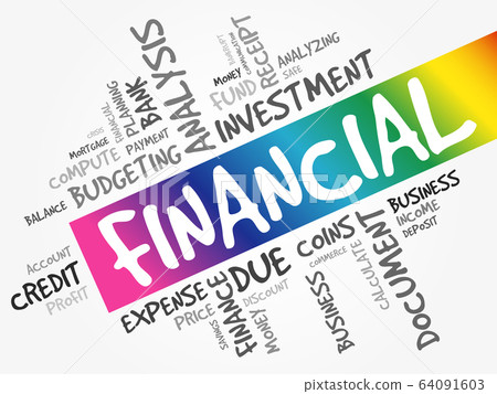 FINANCIAL word cloud collage - Stock Illustration [64091603] - PIXTA
