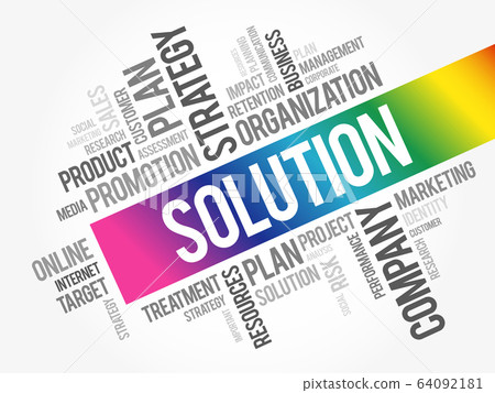 SOLUTION word cloud collage - Stock Illustration [64092181] - PIXTA