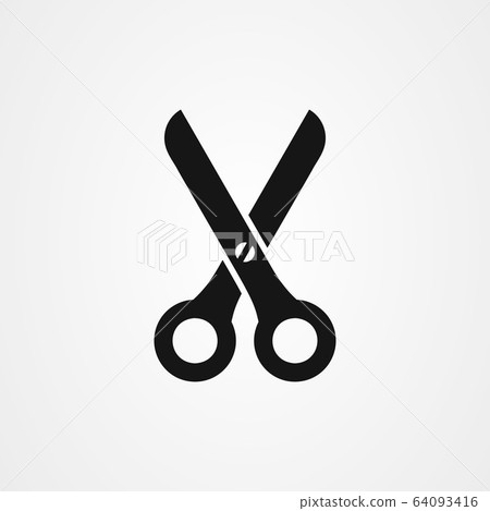 Scissors icon, cut or cutting symbol vector - Stock Illustration ...