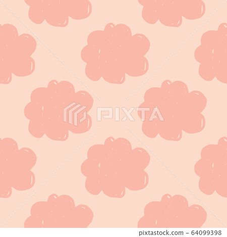 Geometric cloud sky seamless pattern. Simple... - Stock Illustration ...