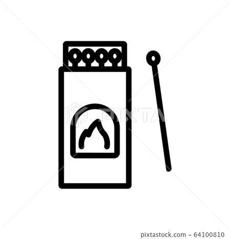 a box of matches icon vector outline illustration - Stock Illustration ...