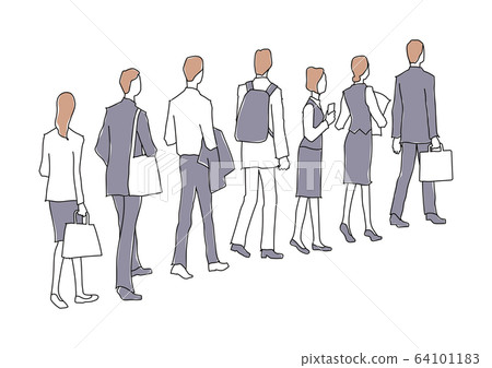 Matrix rear view line drawing - Stock Illustration [64101183] - PIXTA