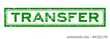 Grunge green transfer word rubber seal stamp - Stock Illustration ...