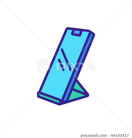 phone stand icon vector outline illustration - Stock Illustration ...