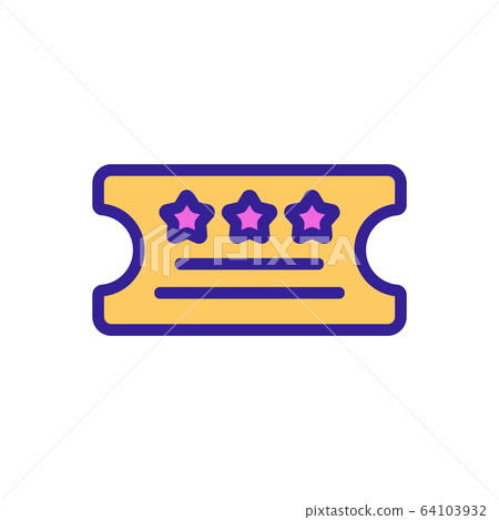 lottery ticket icon vector outline illustration - Stock Illustration ...