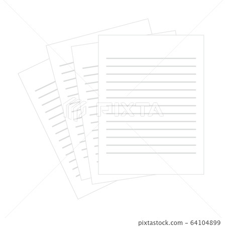 Documents Multiple - Stock Illustration [64104899] - PIXTA