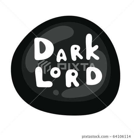 Vector black glossy button. Text Dark Lord. Promo - Stock Illustration ...