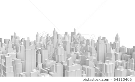 The white 3d rendering city building for... - Stock Illustration ...