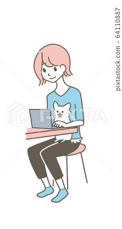 working at home, Work from Home, WFH - Stock Illustration [64110887 ...