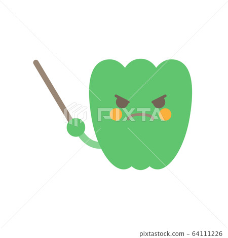 Pointing stick pepper angry - Stock Illustration [64111226] - PIXTA