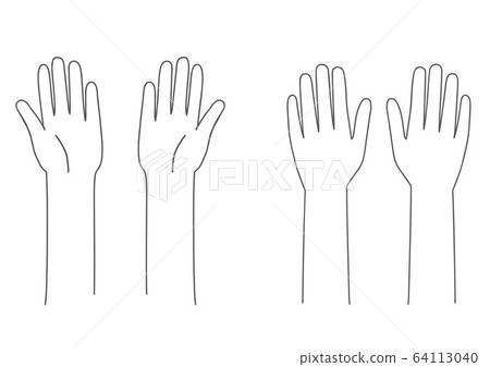 Palm back of hand set - Stock Illustration [64113040] - PIXTA