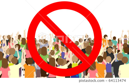 Image illustration of trying to avoid crowding... - Stock Illustration ...