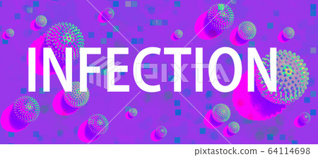 Infection theme with viral objects - Stock Illustration [64114698] - PIXTA