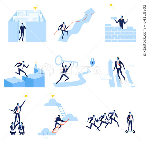 Overcoming Challenges Clip Art