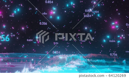 Abstract tech place with numbers - Stock Illustration [64120269] - PIXTA