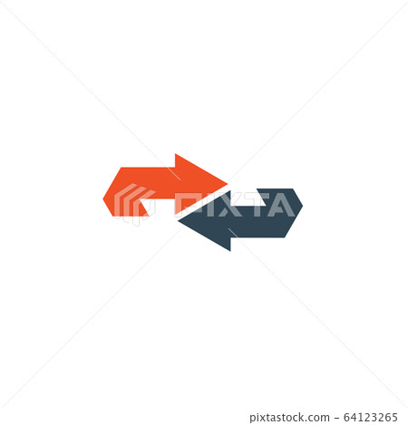 Double Arrow Logo design. Sync logo fesign.... - Stock Illustration ...
