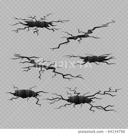 Set of cracks. Vector - Stock Illustration [64134798] - PIXTA