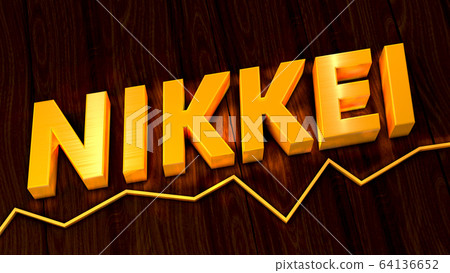 Abbreviation of the Nikkei stock market index - Stock Illustration ...