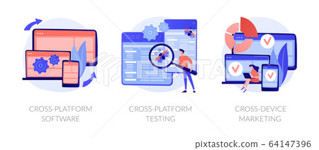 Cross-platform software vector concept metaphors - Stock Illustration [64147396] - PIXTA