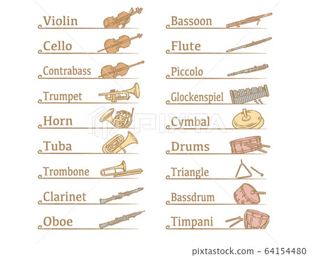 Labels and banner materials using orchestral... - Stock Illustration ...