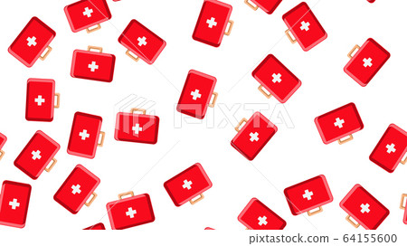 Seamless pattern texture of red medical - Stock Illustration [64155600 ...