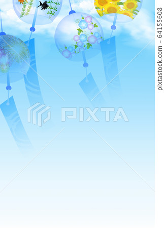 Summer hot summer wind chimes background - Stock Illustration [64155608 ...