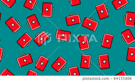Seamless pattern texture of red medical - Stock Illustration [64155806 ...