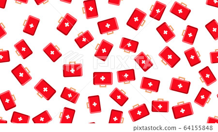 Seamless pattern texture of red medical - Stock Illustration [64155848 ...