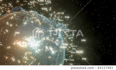Abstract futuristic planet Earth - Stock Illustration [64157465] - PIXTA
