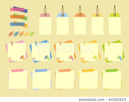 Colorful memo set - Stock Illustration [64162624] - PIXTA