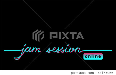 Online jam session black web banner, background... - Stock Illustration ...
