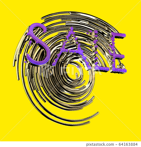 Sale lettering calligraphy made by gold and... - Stock Illustration ...