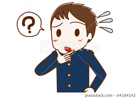 Wondering male student - Stock Illustration [64164142] - PIXTA