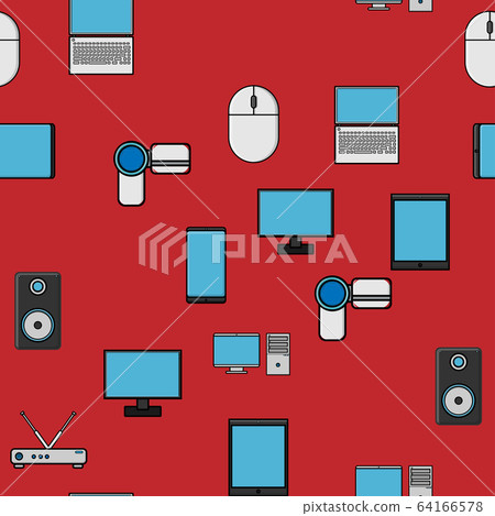 Seamless pattern, texture from modern digital - Stock Illustration ...