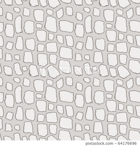 Stones handdrawn seamless gray pattern. Vector... - Stock Illustration ...