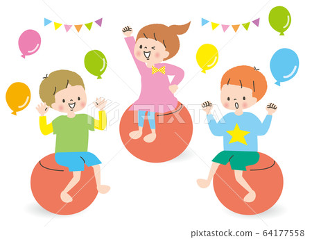 Balance Ball Child Set - Stock Illustration [64177558] - PIXTA